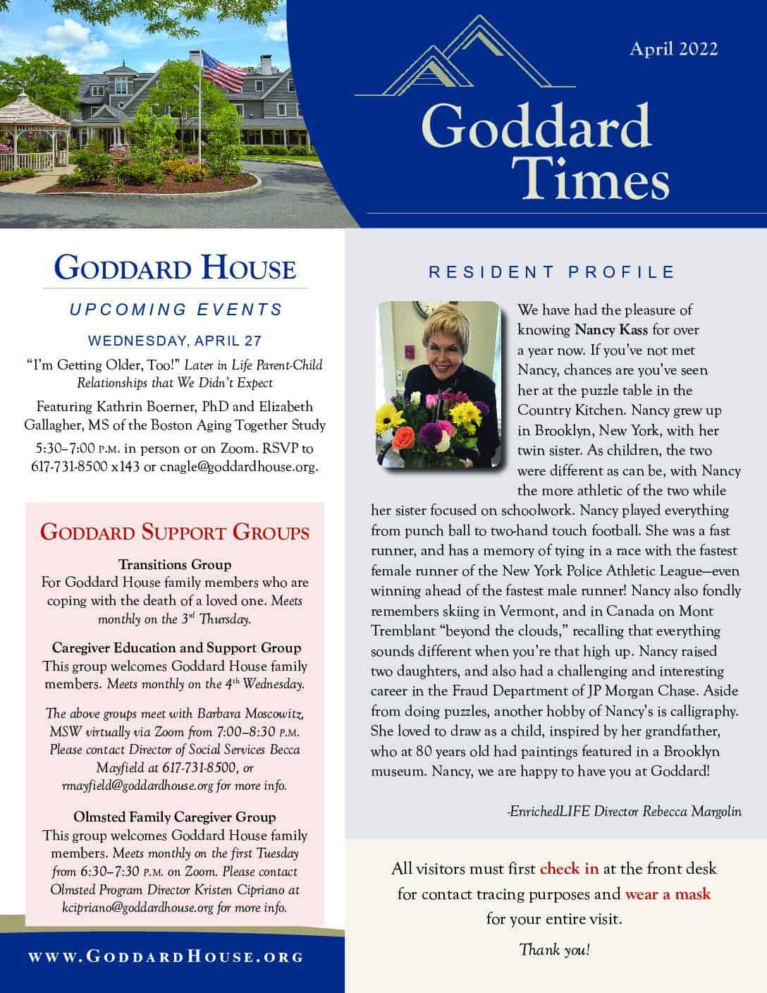 Newsletters | Goddard House Assisted Living